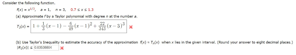 Solved Consider The Following Function F X X1 3 A 1 N3