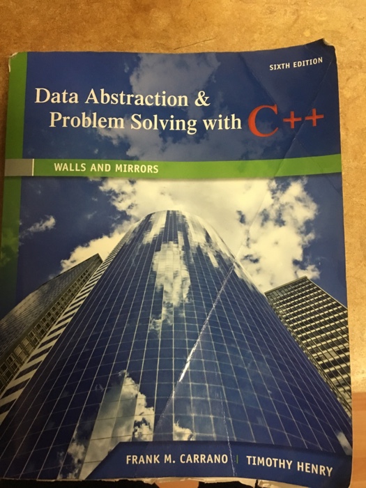 Solved SIXTH EDITION Data Abstraction & Problem Solving with | Chegg.com