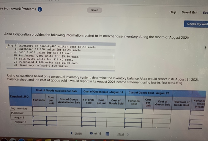 Solved y Homework Problems Saved Help Save & Exit Sub Check | Chegg.com