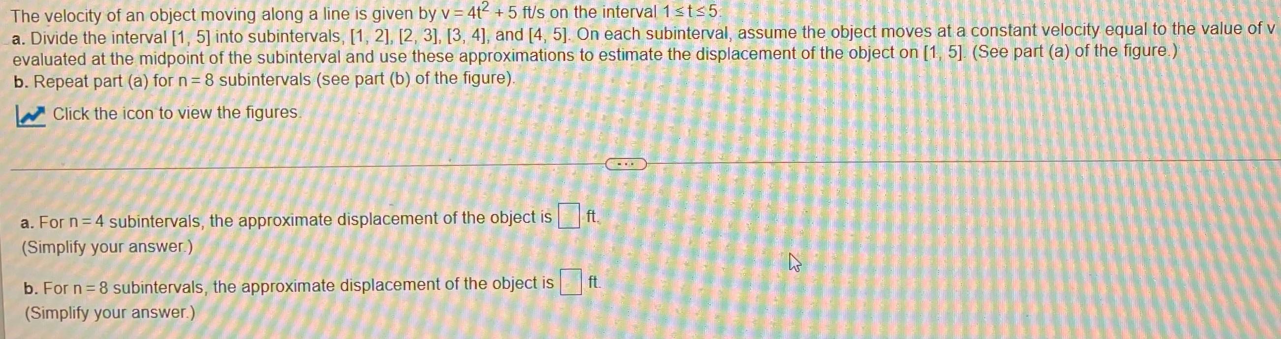 Solved The velocity of an object moving along a line is | Chegg.com