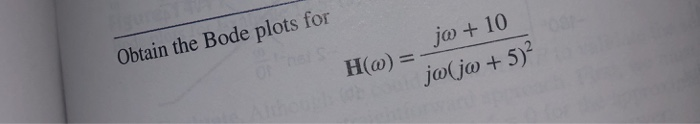 Solved Construct the Bode plots for the transfer function | Chegg.com