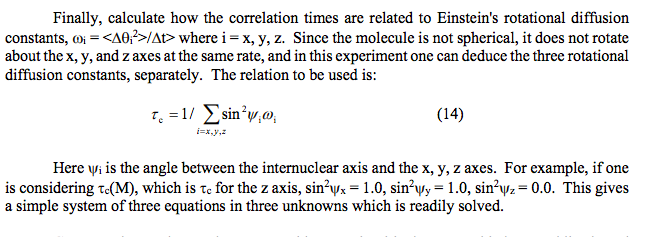 Finally, calculate how the correlation times are | Chegg.com
