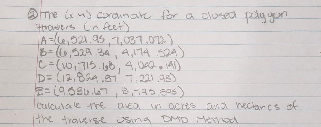 Solved Calculate the area in acres and hectares of the | Chegg.com