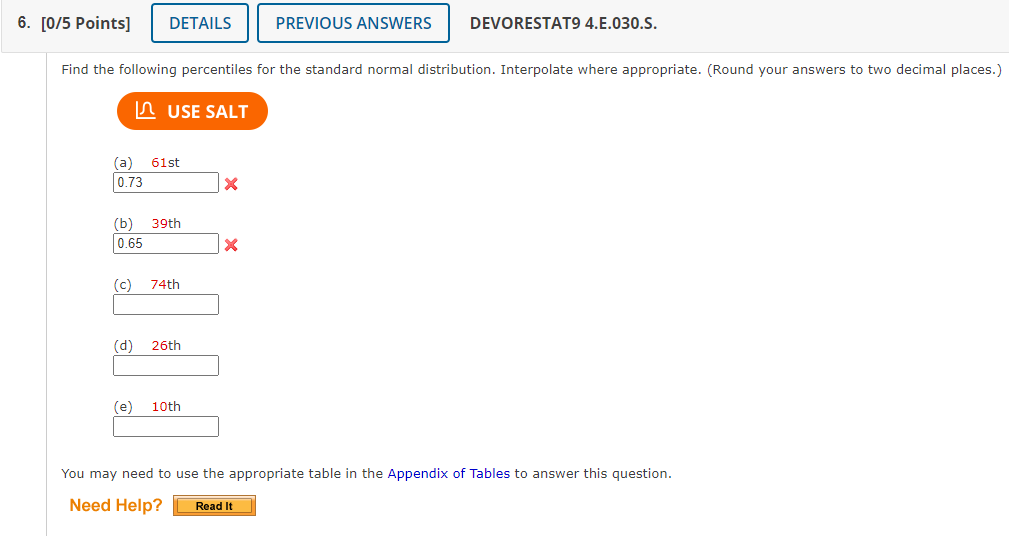 Solved 6. [0/5 Points] DETAILS PREVIOUS ANSWERS DEVORESTAT9 | Chegg.com