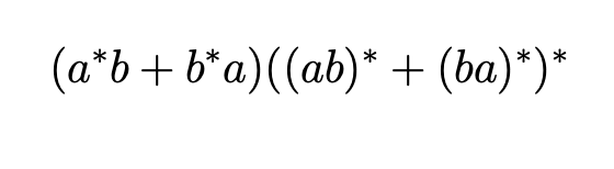 Solved (a*b+b*a)((ab)* + (ba)*) | Chegg.com