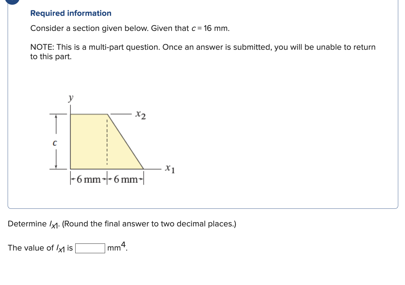 Solved Required informationConsider a section given below. | Chegg.com