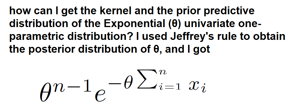 Solved how can I get the kernel and the prior predictive | Chegg.com