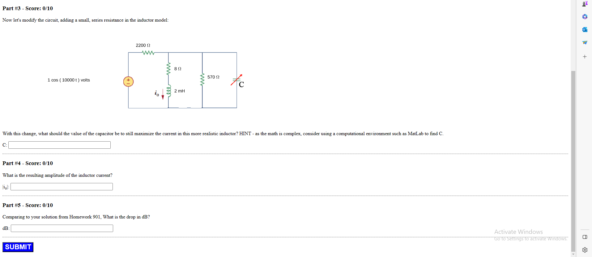 Now let's modify the circuit, adding a small, series | Chegg.com