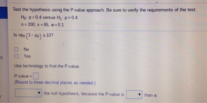 Solved Test the hypothesis using the P-value approach. Be | Chegg.com