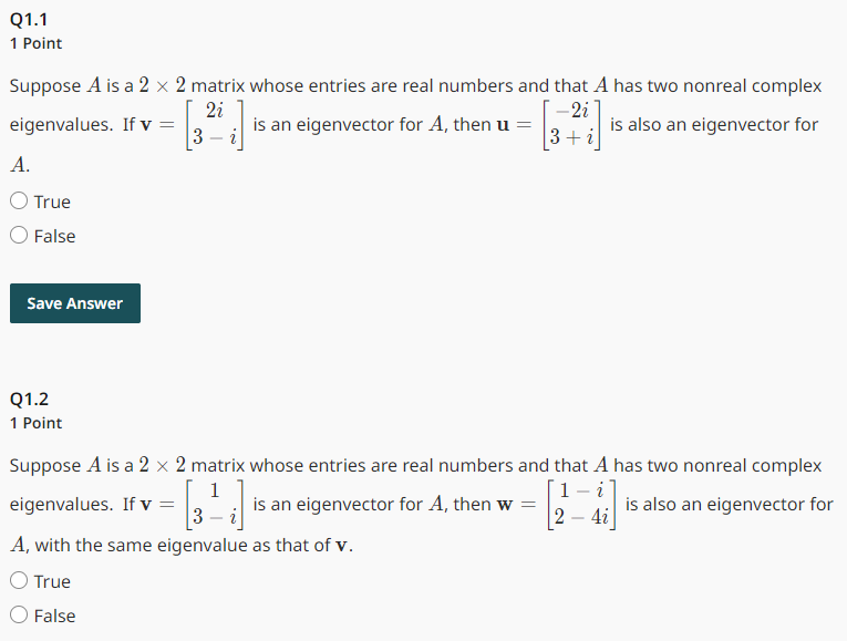 Suppose A is a 2×2 matrix whose entries are real | Chegg.com