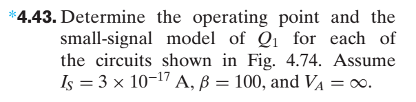 4.43. Determine the operating point and the | Chegg.com