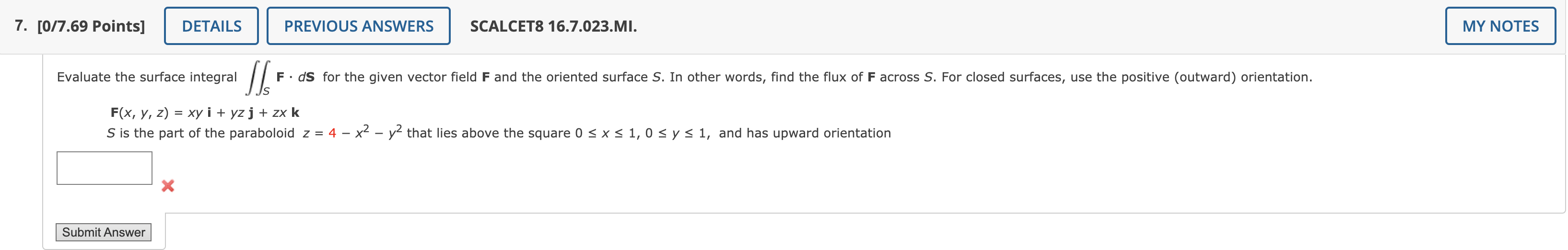 Solved 7. [0/7.69 Points] DETAILS PREVIOUS ANSWERS SCALCET8 | Chegg.com