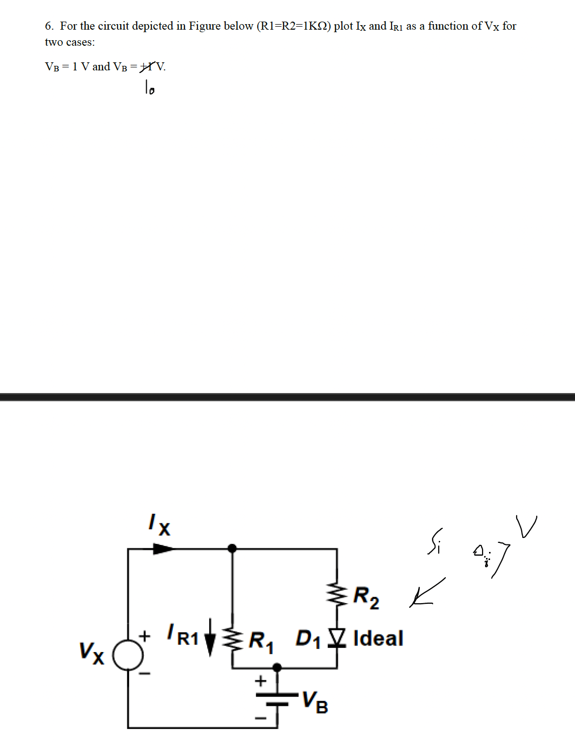 For the circuit depicted in Figure below (R1=R2=1KΩ) | Chegg.com