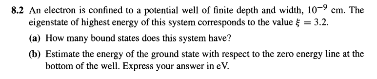 Solved An electron is confined to a potential well of finite | Chegg.com