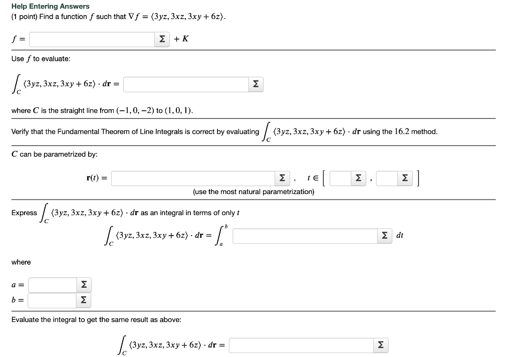 Solved Help Entering Answers (1 point) Find a function f | Chegg.com