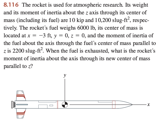 Solved 8.116 The rocket is used for atmospheric research. | Chegg.com