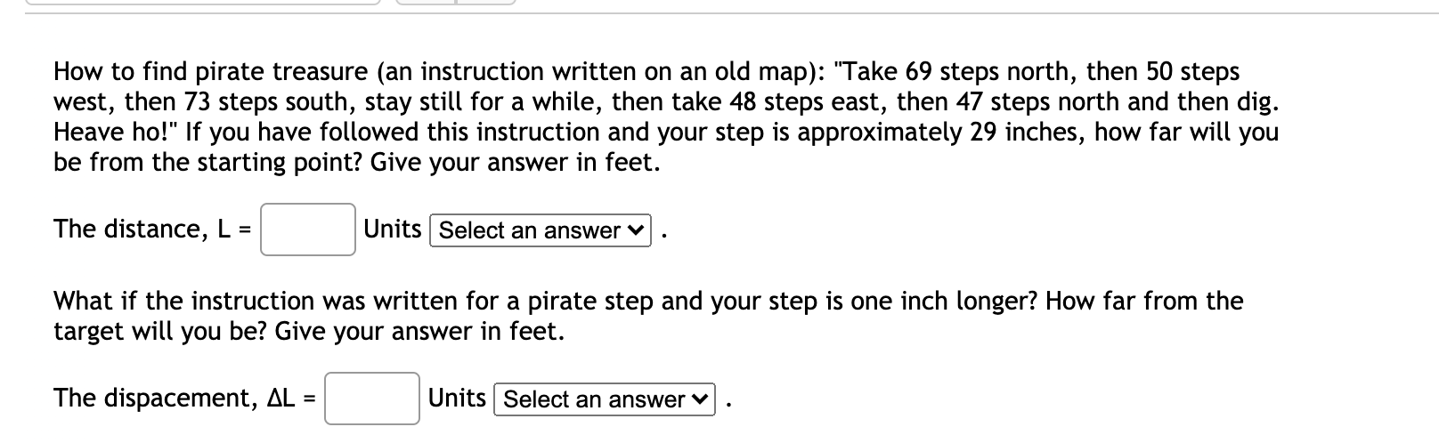 Solved How to find pirate treasure (an instruction written | Chegg.com