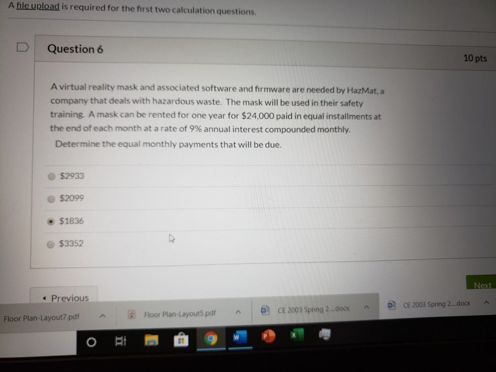 Solved A file upload is required for the first two | Chegg.com