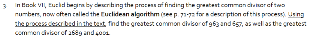 Solved 3. In Book VII, Euclid begins by describing the | Chegg.com