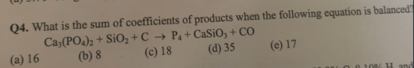 Solved Q4. What is the sum of coefficients of products when | Chegg.com