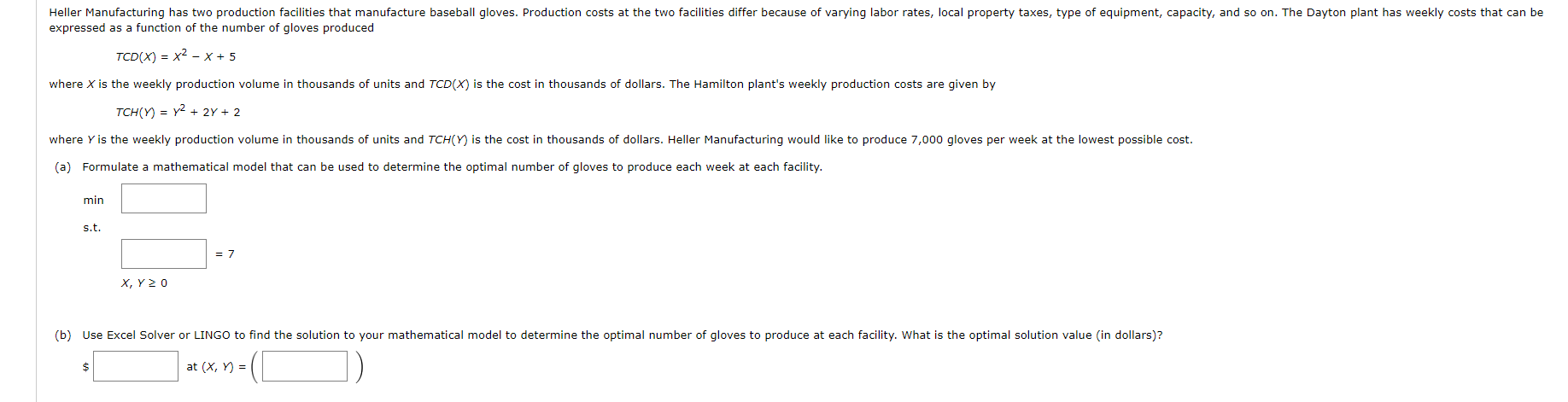 Solved expressed as a function of the number of gloves | Chegg.com
