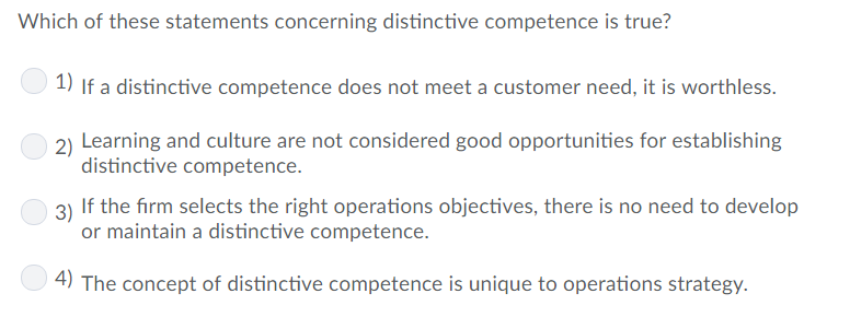 Solved Which of these statements concerning distinctive | Chegg.com