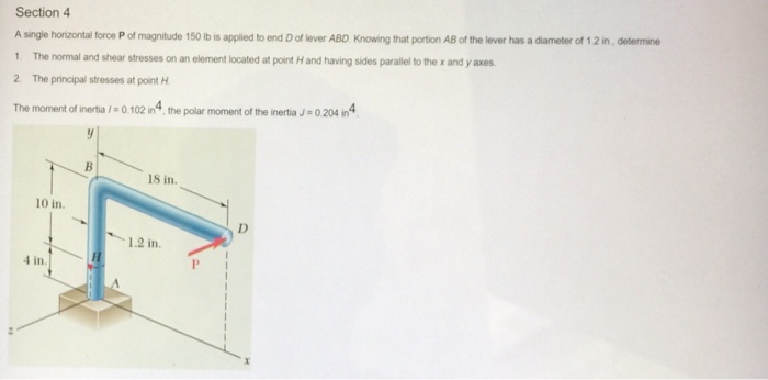 Solved Section 4 A single horizontal force P of magnitude | Chegg.com