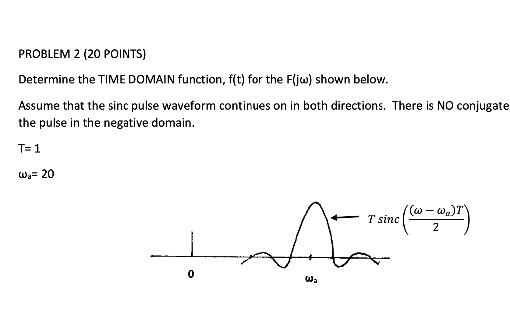 Solved PROBLEM 2 (20 POINTS) Determine the TIME DOMAIN | Chegg.com