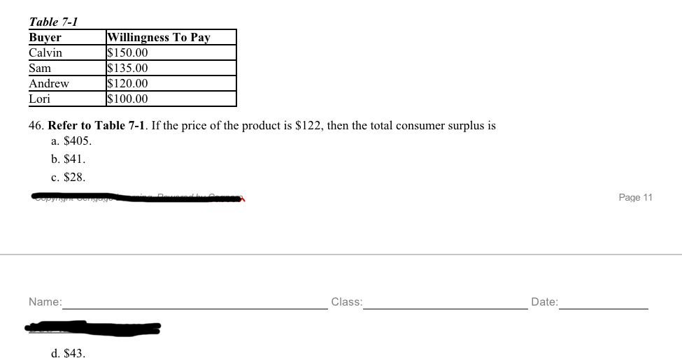 Solved TableTable 7-1Refer to Table 7-1. If the price of | Chegg.com Solved TableTable 7-1Refer to Table 7-1. If the price of | Chegg.com