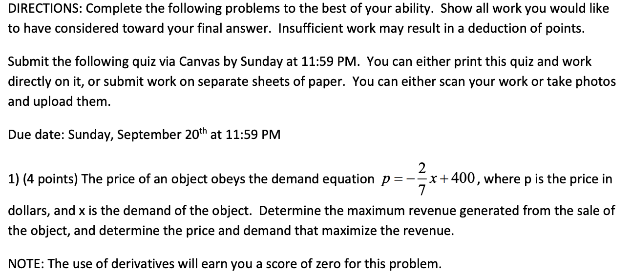 DIRECTIONS: Complete the following problems to the | Chegg.com