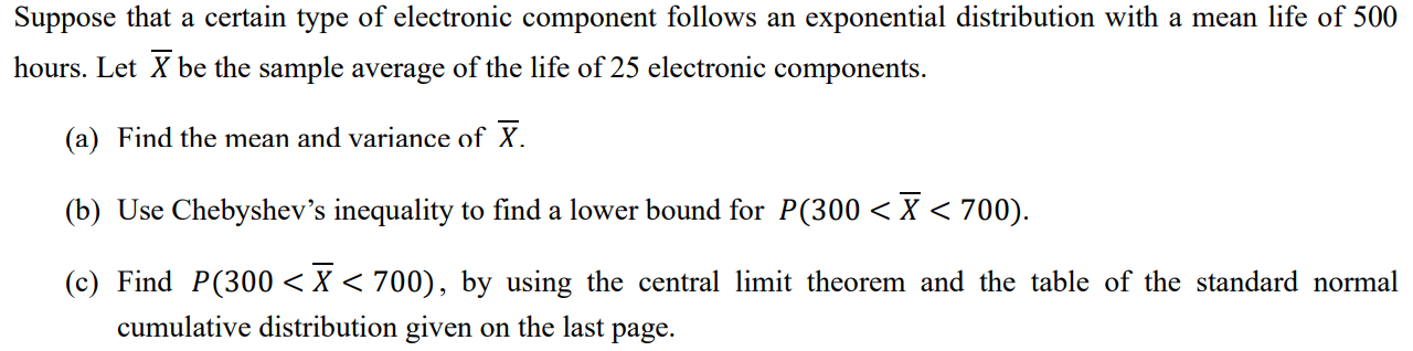Solved Suppose that a certain type of electronic component | Chegg.com