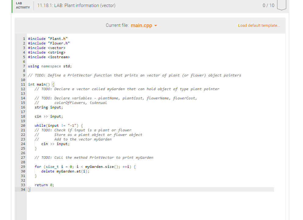 Solved Given a base Plant class and a derived Flower class, | Chegg.com