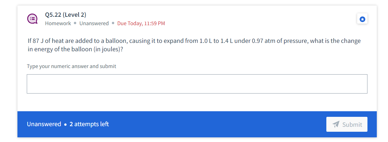 Solved Q5.22 (Level 2) Homework • Unanswered - Due Today, | Chegg.com Solved Q5.22 (Level 2) Homework • Unanswered - Due Today, | Chegg.com