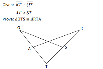 Solved Given: RT =QT AT ST Prove: AQTS 2 ARTA | Chegg.com