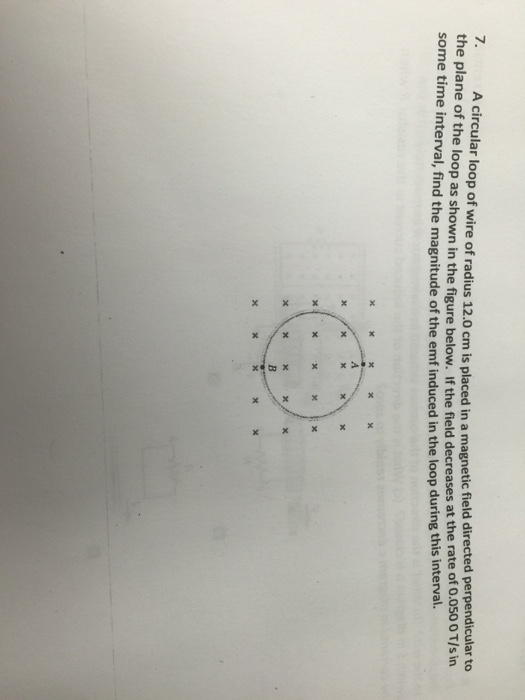 Solved A circular loop of wire of radius 12.0 cm is placed | Chegg.com