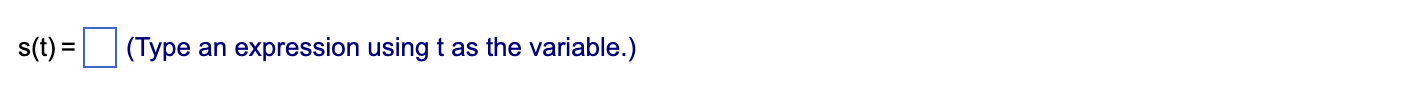 Solved Given The Following Acceleration Function Of An