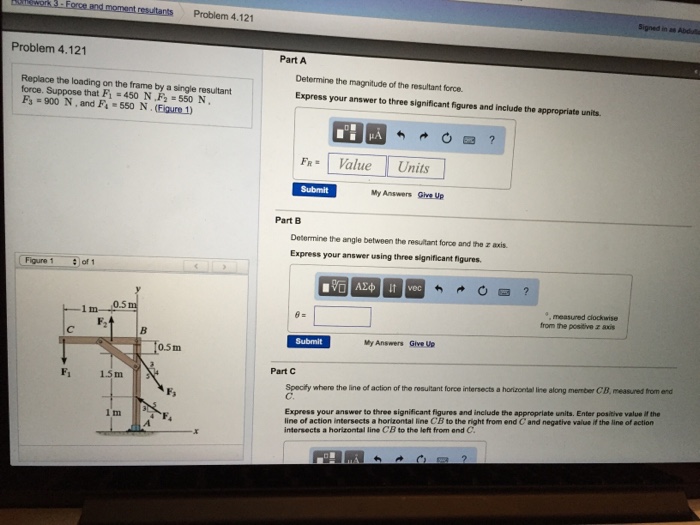 Solved Replace the loading on the frame by a single | Chegg.com