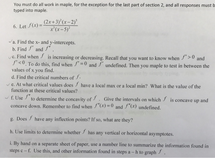 Solved You must do all work in maple, for the exception for | Chegg.com