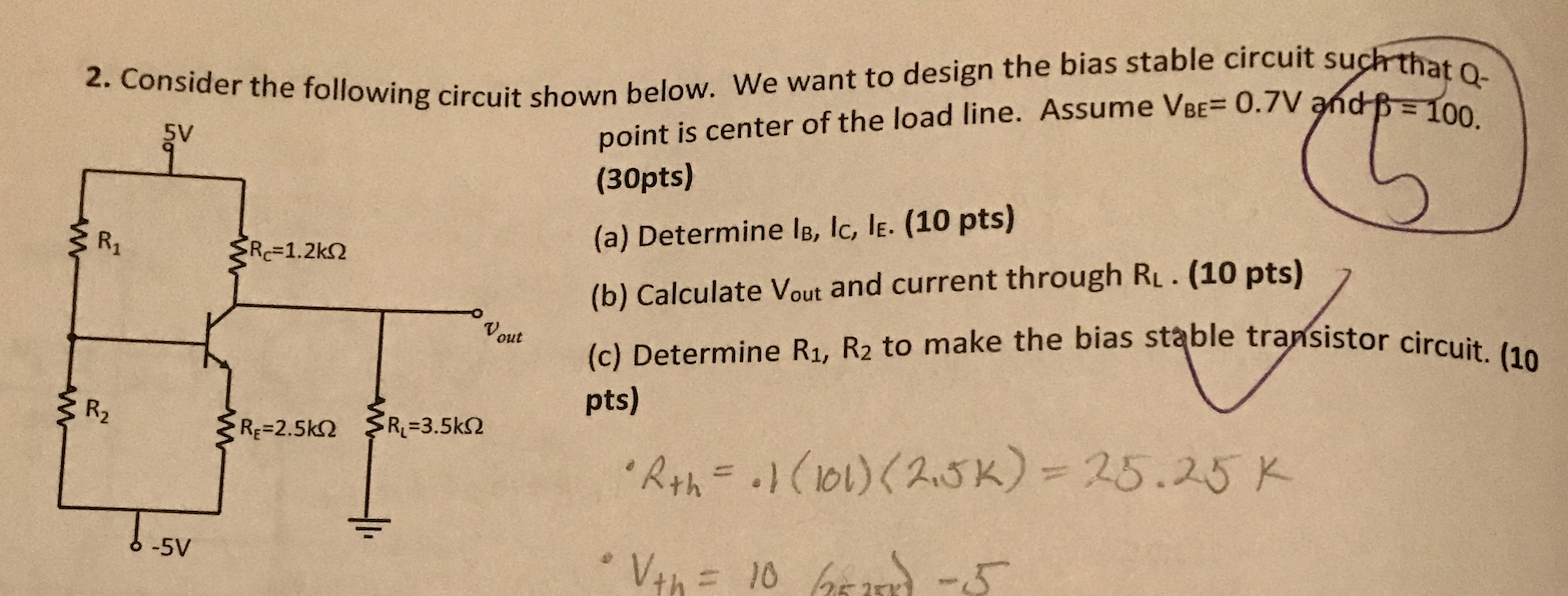 Solved 2. Consider the following circuit shown below. We | Chegg.com