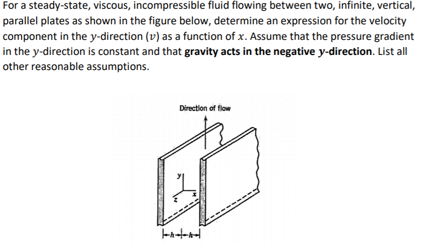 Solved For a steady-state, viscous, incompressible fluid | Chegg.com