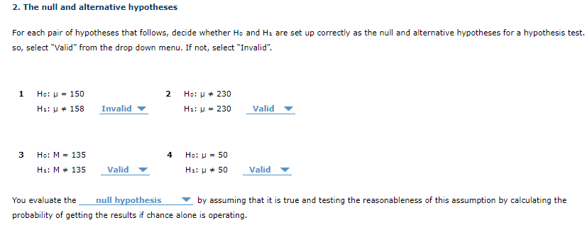 Solved 2. The null and alternative hypotheses For each pair | Chegg.com