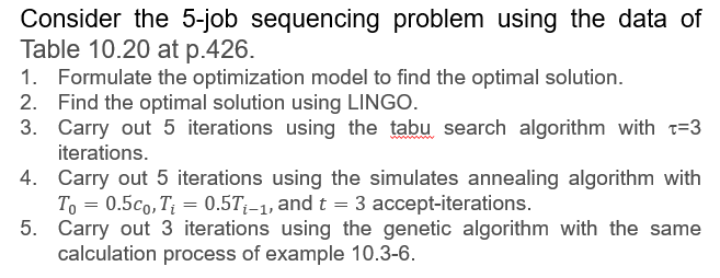 Solved Consider the 5-job sequencing problem using the data | Chegg.com