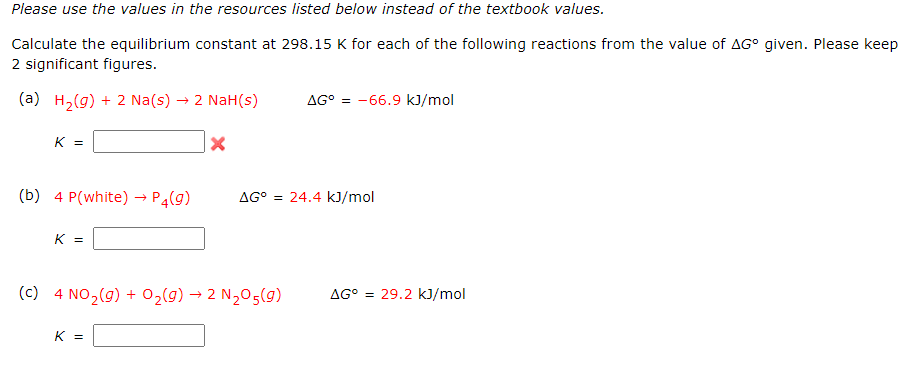 Solved Please use the values in the resources listed below | Chegg.com