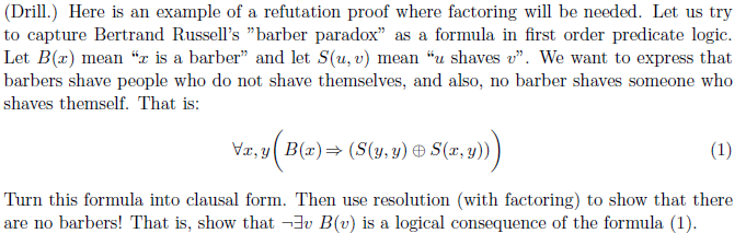 Solved (Drill.) Here is an example of a refutation proof | Chegg.com