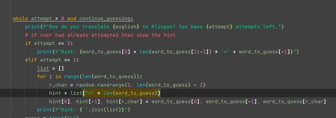 Solved hile attempt >0 and continue quessing: print(f"How do | Chegg.com