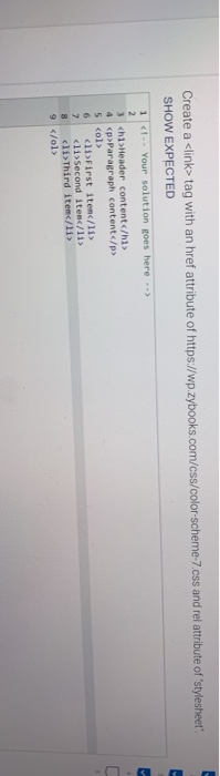 Solved Create a clink tag with an href attribute of | Chegg.com