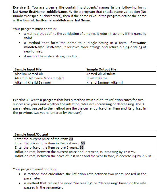 Solved Exercise 3: You are given a file containing students' | Chegg.com