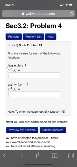 Solved 2:18 a webwork.uncc.edu ( WeBWorK MAA MATHEMATICAL | Chegg.com