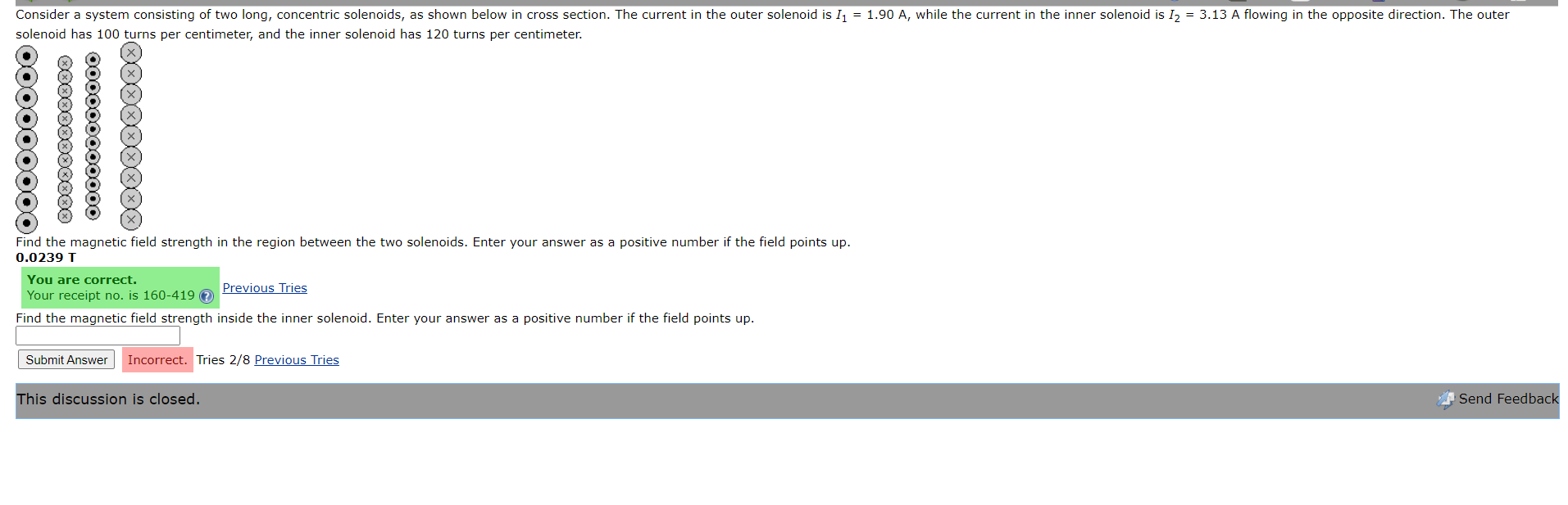 Solved Consider a system consisting of two long, concentric | Chegg.com