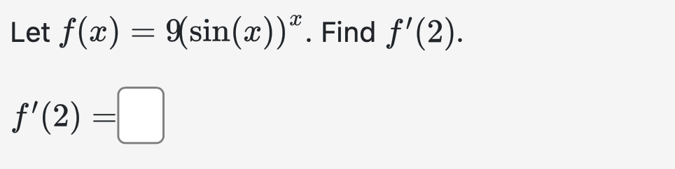Solved Let f(x)=x5x Use logarithmic differentiation to | Chegg.com